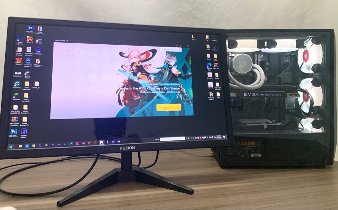 PC AIO WATER COOLED AND MONITOR SET, Computers & Tech, Desktops on ...