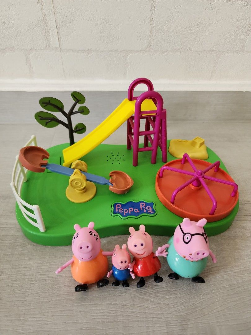 Peppa Pig Playground with Family Figurines, Hobbies & Toys, Toys ...
