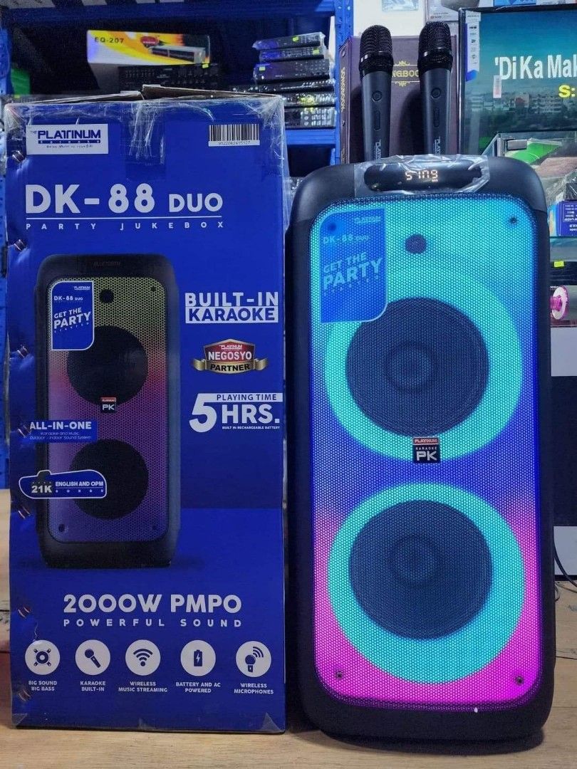 PLATINUM DK-88 DUO BUILT-IN KARAOKE SPEAKER D8", Audio, Soundbars ...