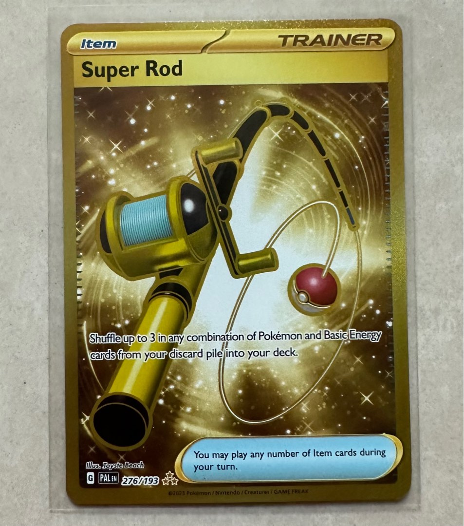 Pokémon paldea evolved super rod gold SAR card, Hobbies & Toys, Toys ...