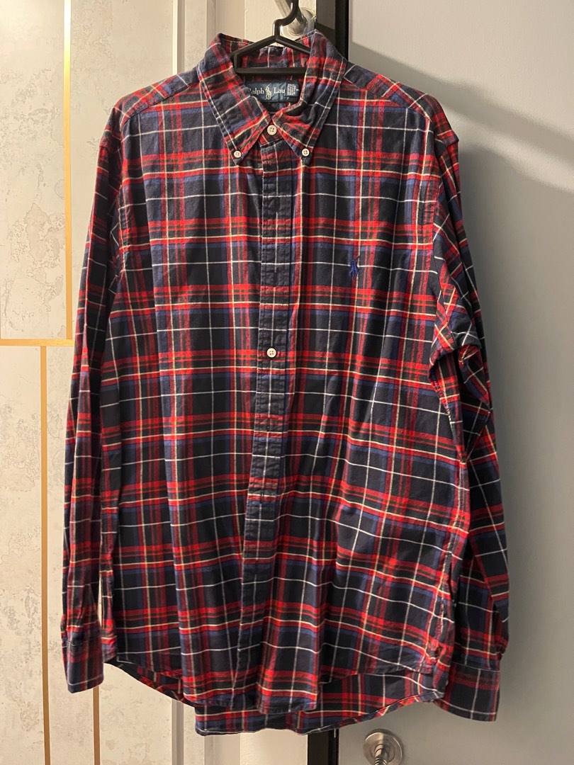 Polo Ralph Lauren Checkered Shirt, Men's Fashion, Tops & Sets, Formal ...