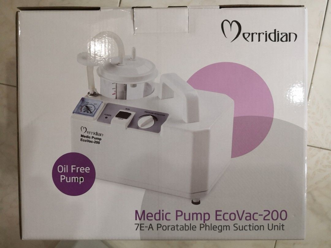 Portable Phlegm Suction unit - Merridian Medic Pump Ecovac-200, Health ...