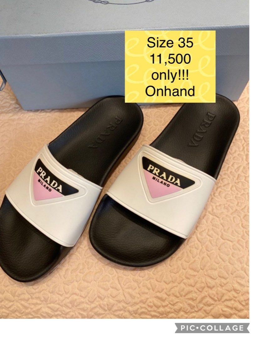 Prada Slides, Women's Fashion, Footwear, Flats & Sandals on Carousell