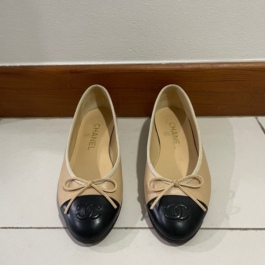 [Preloved] Chanel ballerina flats (Size 35C), Women's Fashion, Footwear ...