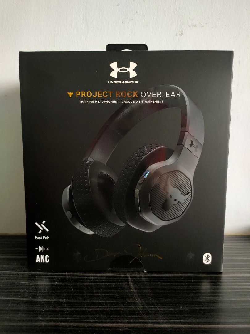 Project Rock Over-Ear Training Headphones, Audio, Headphones & Headsets ...