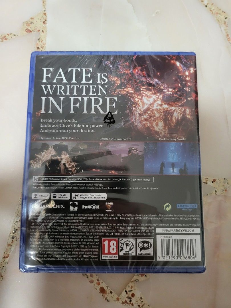 (FREE NORMAL MAIL) PS5 Final Fantasy XVI 16 FF16 R2 Physical Disc ...