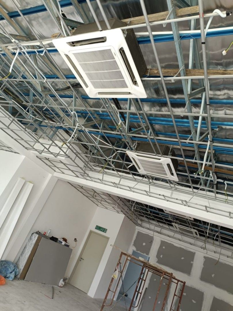 Recon Aircond Ceiling Cassette EXPOSED 2hp 2.5hp 3hp 4hp 5hp - Free Installation Mon-Sun, TV ...