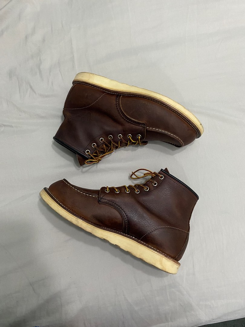 Red Wing 8138 Moc Toe Boots US 9D, Luxury, Sneakers & Footwear on Carousell