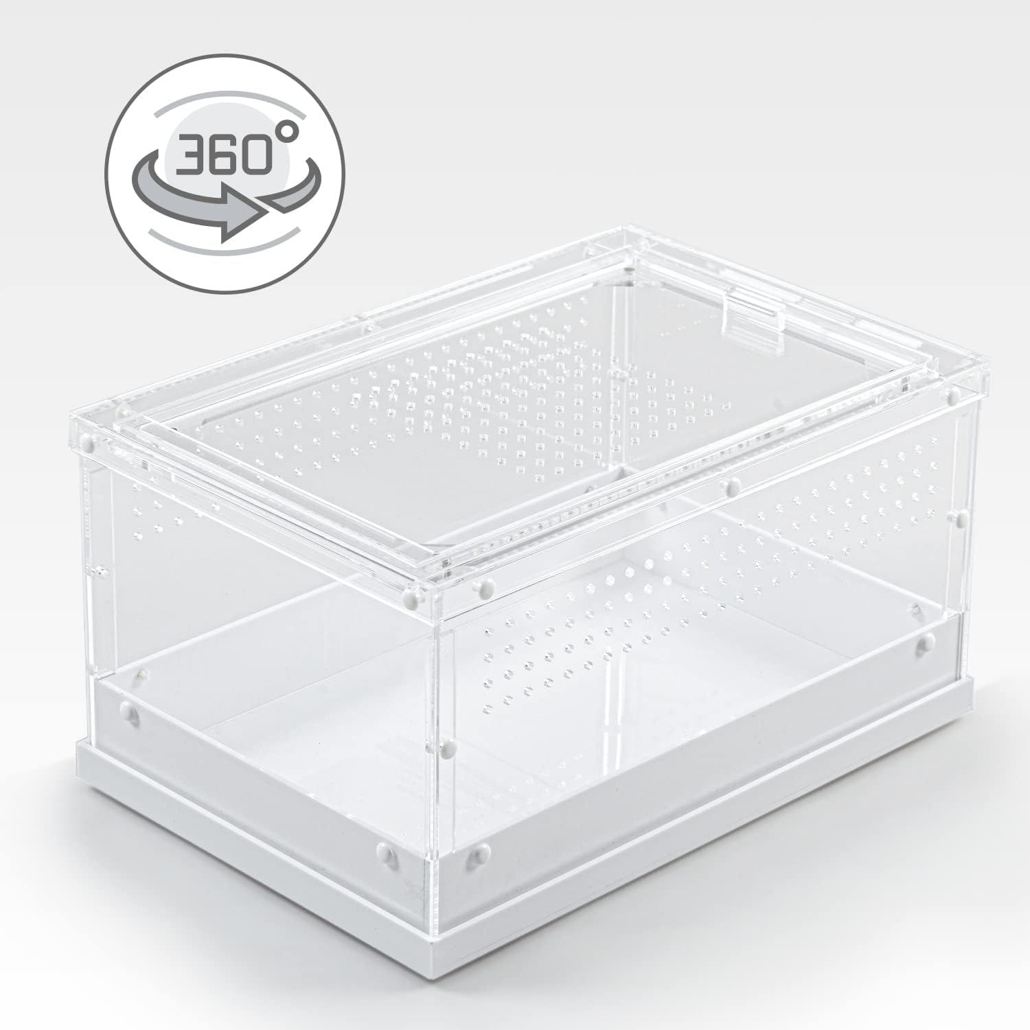 REPTI ZOO Acrylic Reptile Terrarium, Knock Down Patented Reptile ...