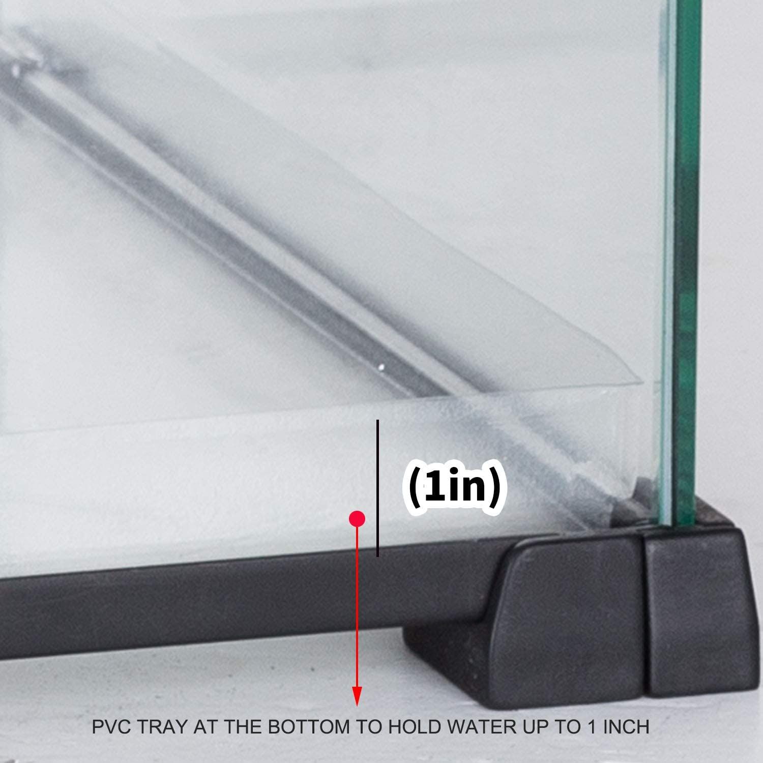 REPTI ZOO Full Glass 15 Gallon Reptile Tank, Medium Reptile Terrarium ...