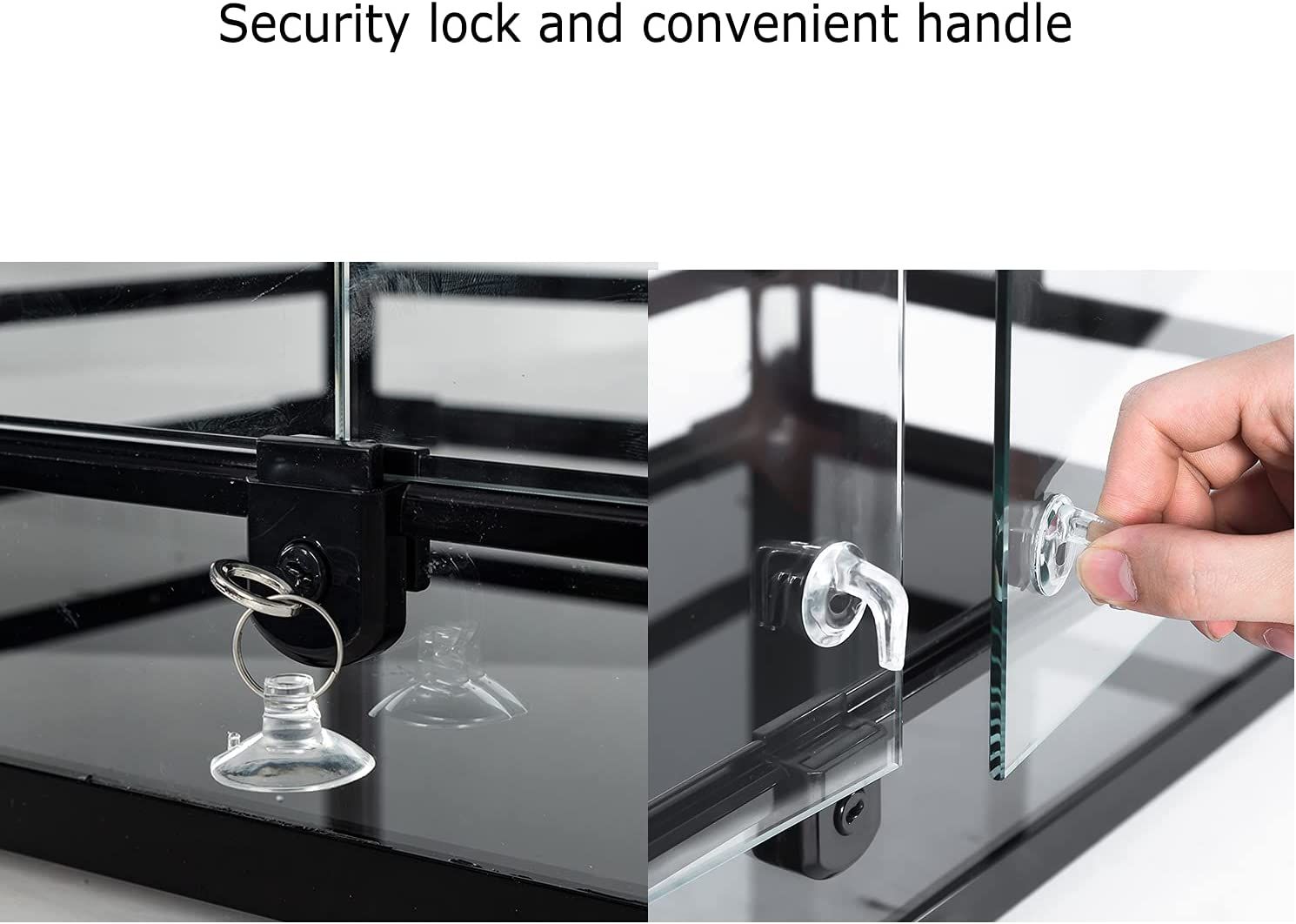 REPTI ZOO Glass Reptile Terrarium 20 Gallon, Front Opening Reptile Tank ...