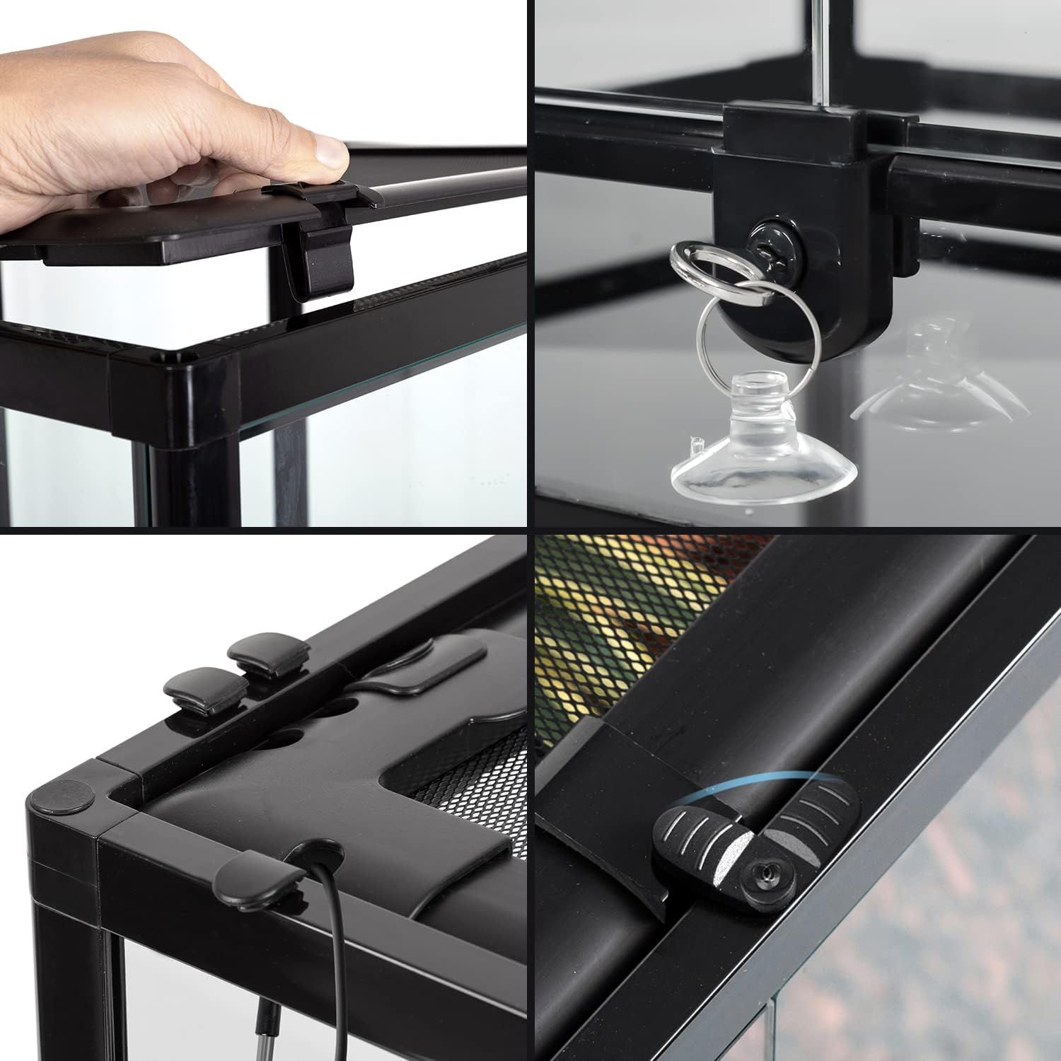 REPTI ZOO Large Reptile Terrarium, Vertical Reptile Tank, Wide & Tall ...