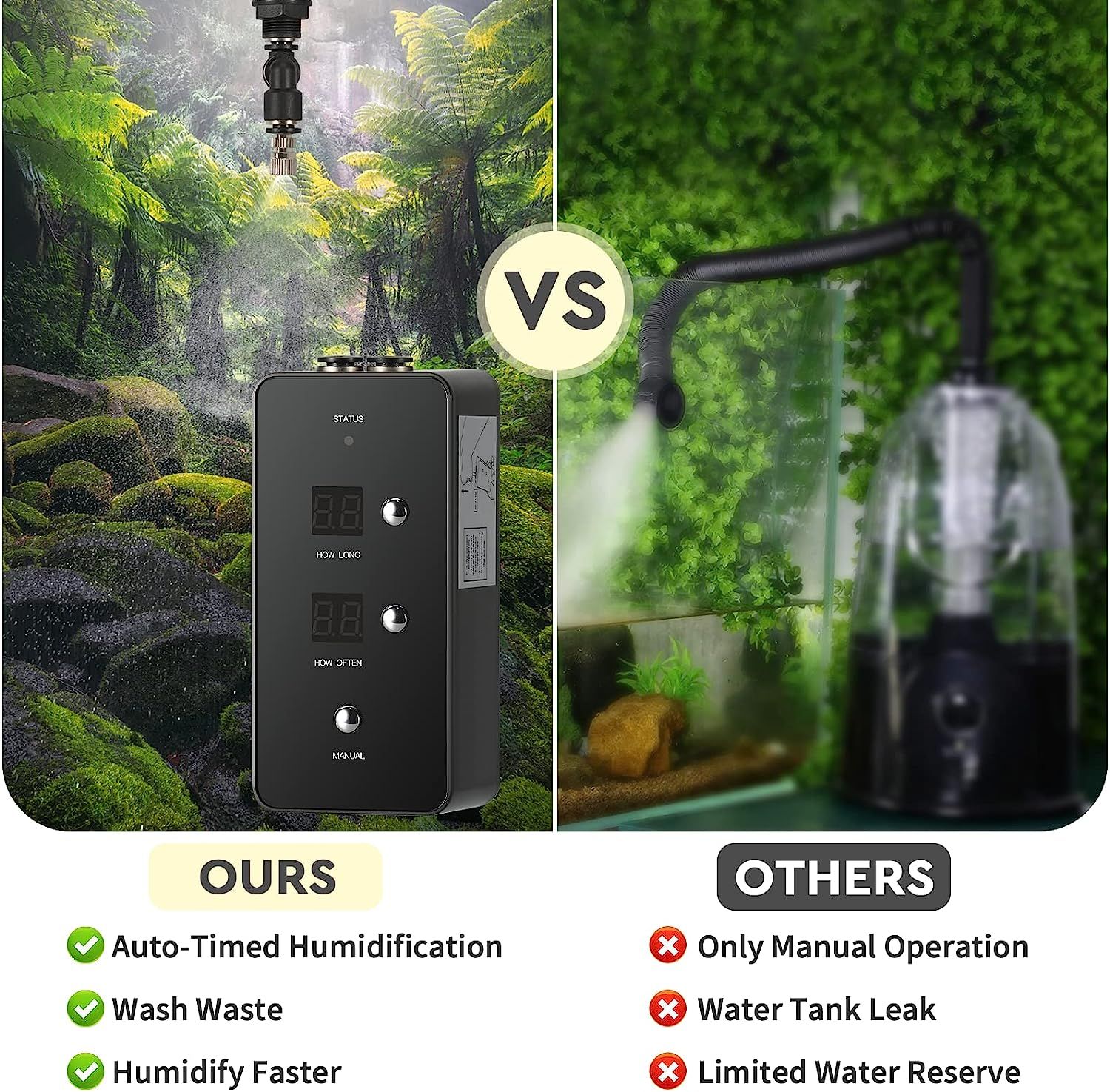 Reptile Humidifiers,Humidity Controller for Reptile Terrariums,Vivarium ...
