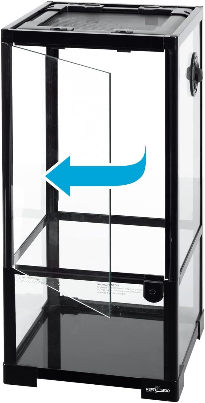 REPTIZOO 15 Gallon Full Glass Reptile Terrarium 12" x 12" x 24" Knock ...