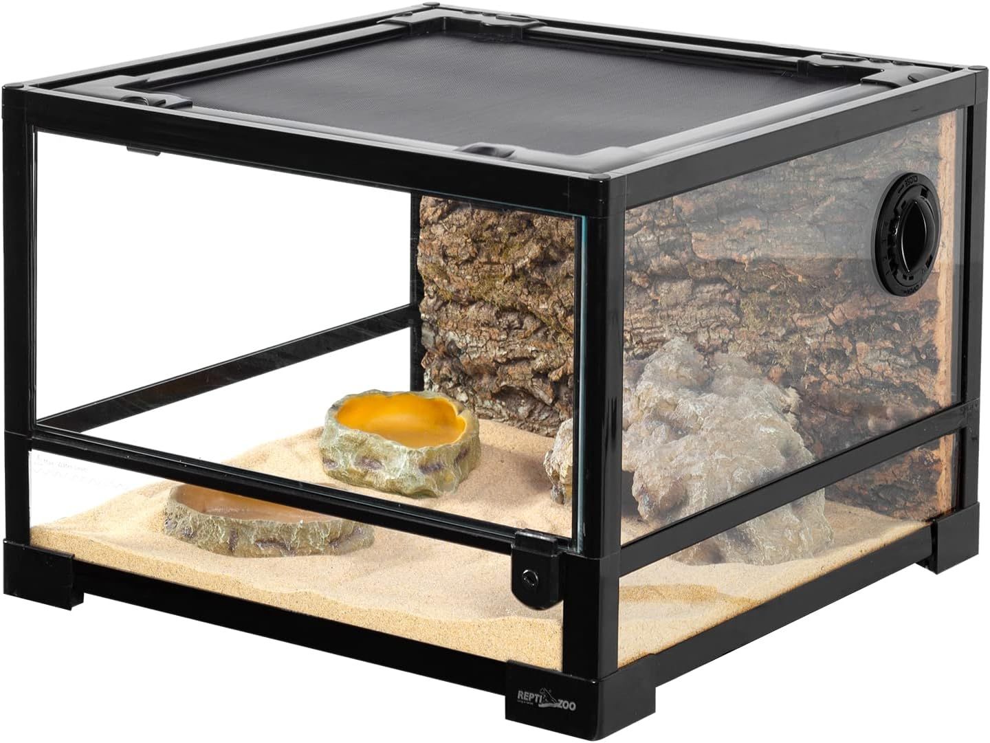 REPTIZOO 18 Gallon Glass Reptile Terrarium 18"x18"x12" Knock Down ...