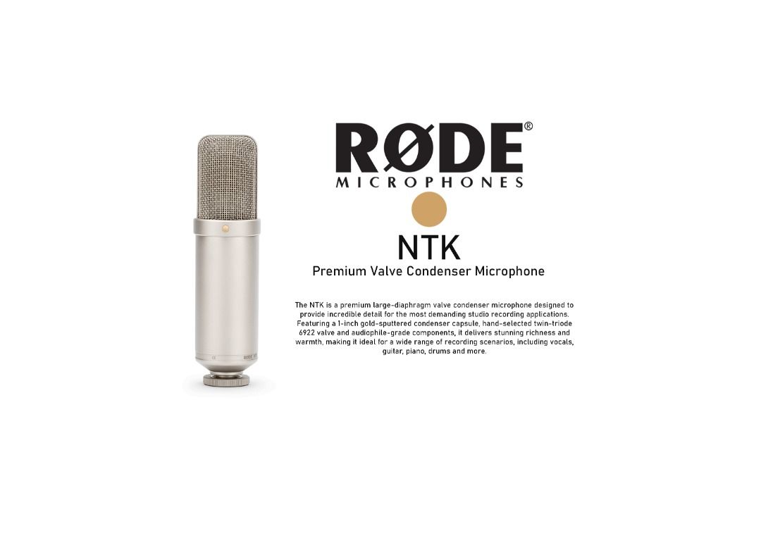 Rode NTK Premium Valve Condenser Microphone, Audio, Microphones on ...