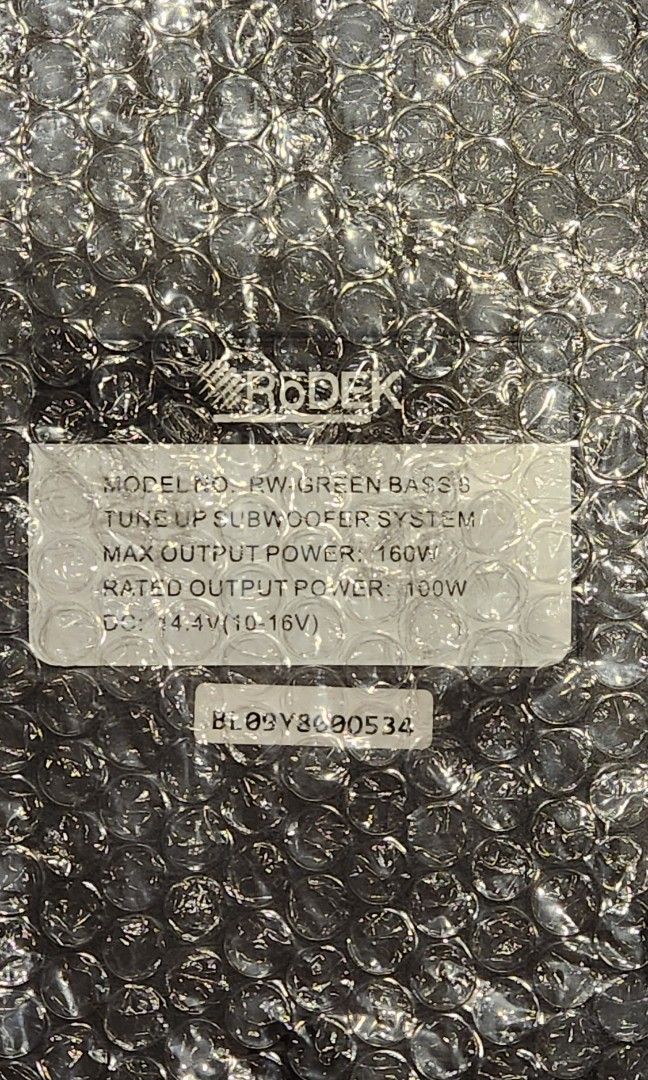 Rodek RW GREEN BASS 8", Car Accessories, Accessories on Carousell