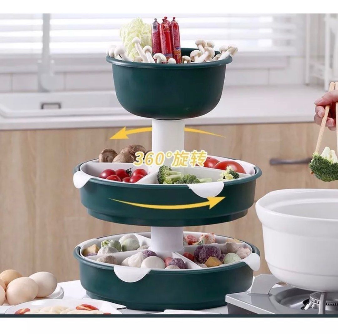 Rotating Hotpot Platter/Organizer, Furniture & Home Living, Kitchenware ...