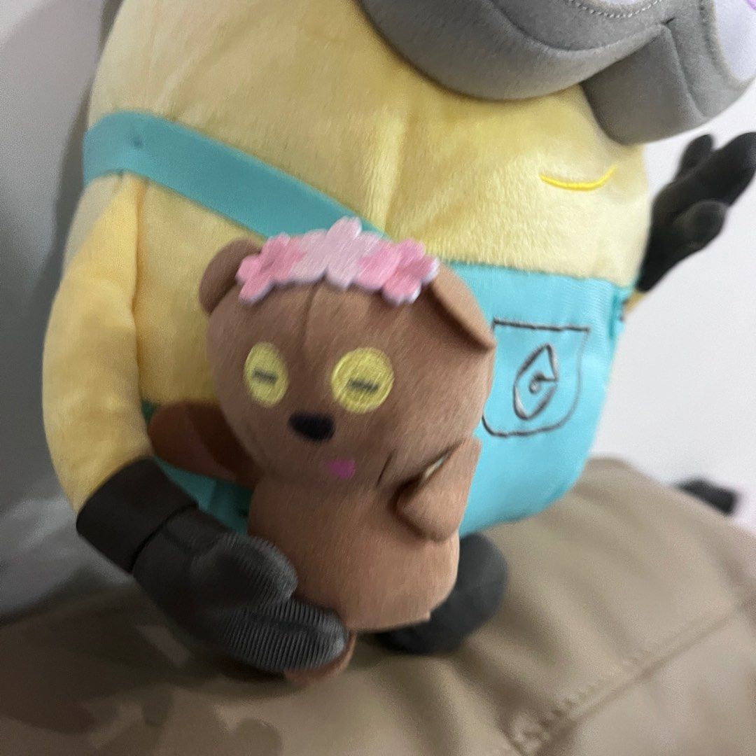 Sakura Minion Tim Bob Stuart Pink Banana Sleeping pajamas Despicable Me ...