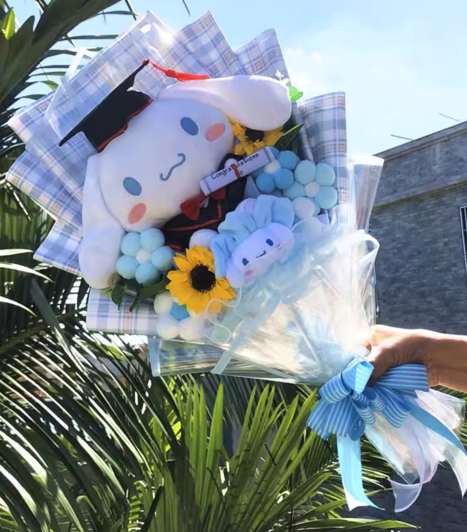 Sanrio Cinnamoroll Graduation Bear Bouquet, Hobbies & Toys, Stationery ...