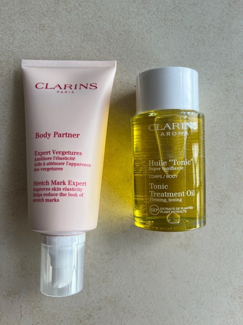 Sealed Clarins tonic treatment oil and stretch mark expert, Beauty ...