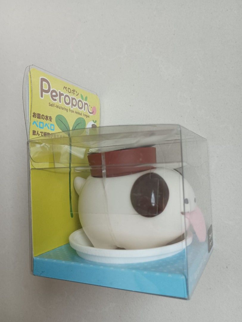 日本進口Seishin Peropon 自動吸水小盆栽 - 小狗(四葉草), 傢俬＆家居, 園藝, 盆栽 - Carousell