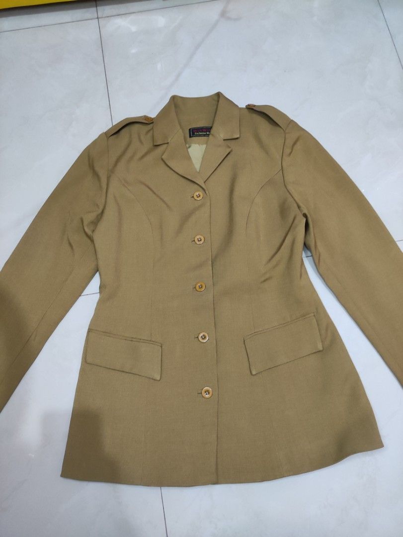 Seragam Kantor PNS PEMDA PDH KHAKI Coklat Kemeja Blazer, Fesyen Wanita, Pakaian Wanita, Atasan ...