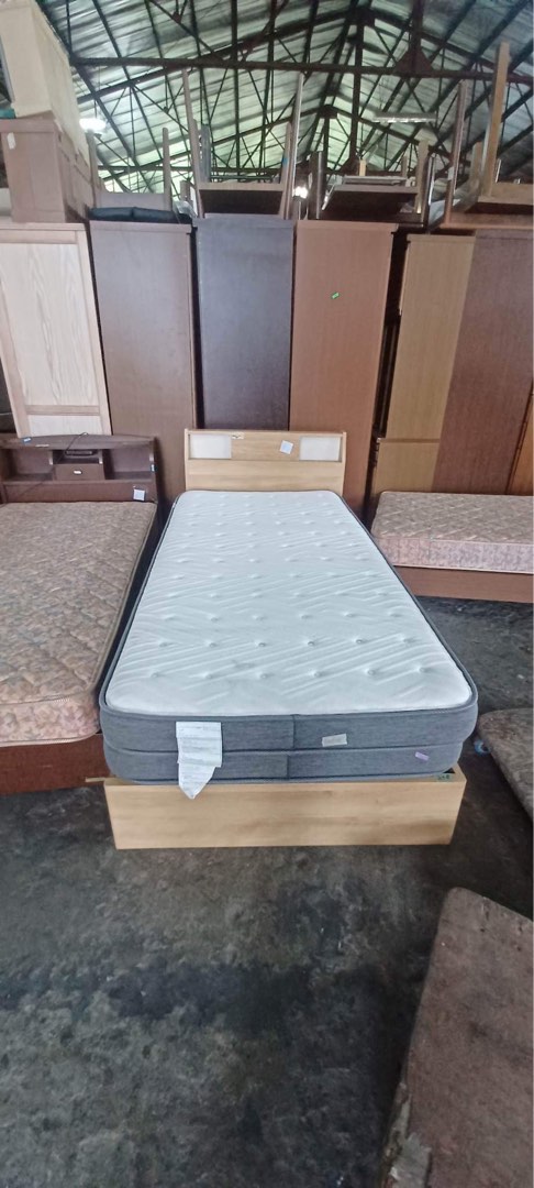 Single bedframe double bed Japan surplus, Furniture & Home Living, Furniture, Bed Frames ...