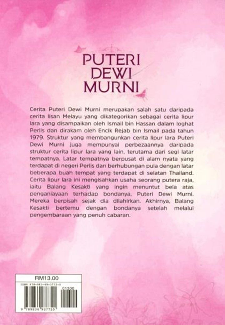 Siri Kajian Lipur Lara: Puteri Dewi Murni, Hobbies & Toys, Books & Magazines, Storybooks on ...