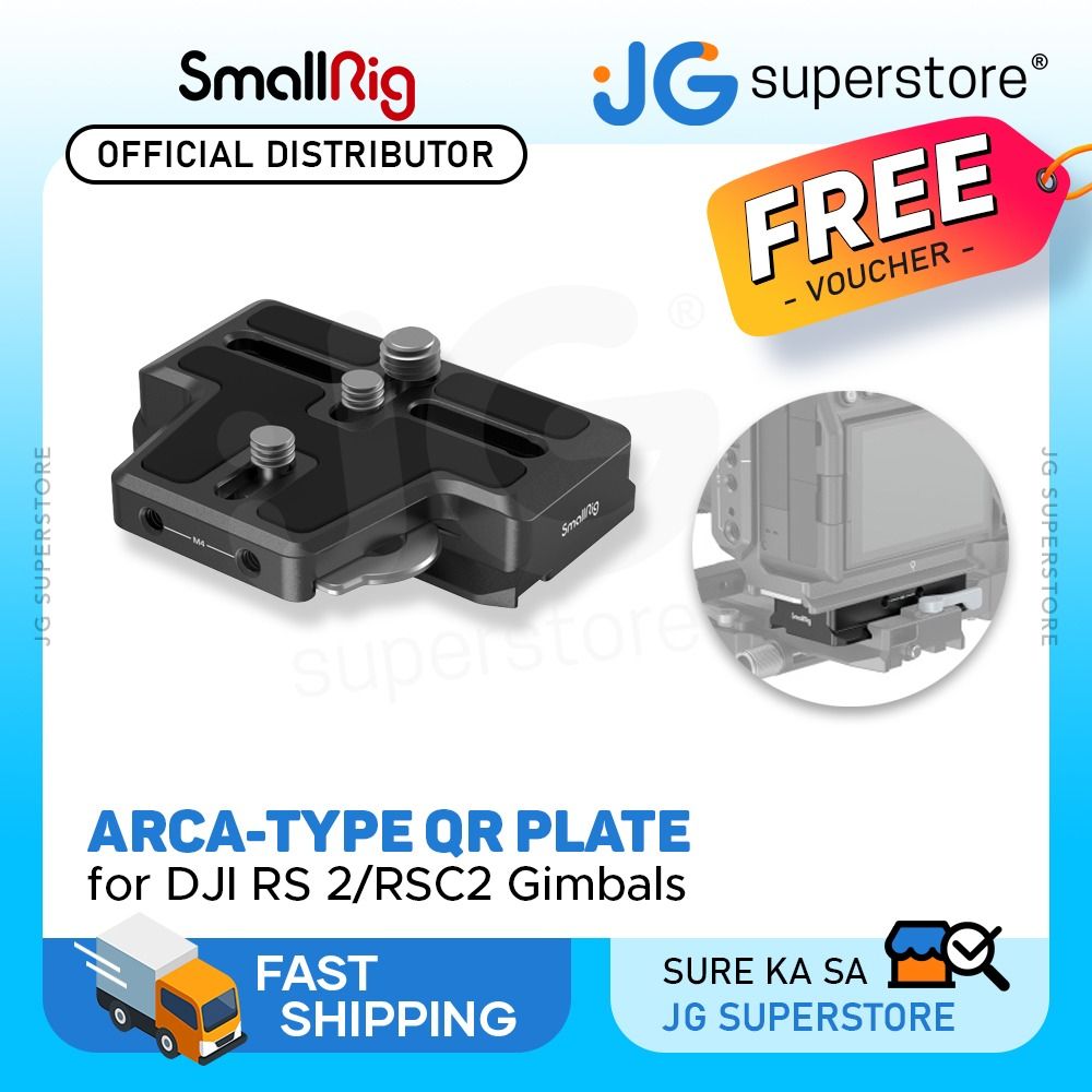SmallRig Extended Arca-Type QR Quick Release Plate with Rubber Padding ...