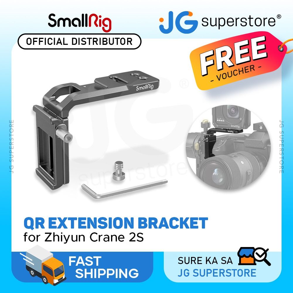 SmallRig Quick Release QR Extension Bracket for Zhiyun Crane 2S with 2kg Load Capacity, Dual 1/4 ...