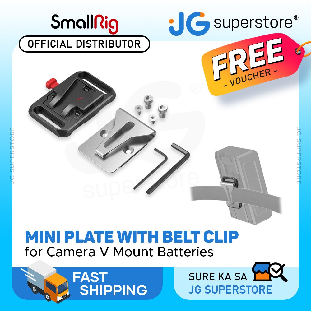 SmallRig Universal Mini V Mount Battery Plate with Belt Clip, Allen ...