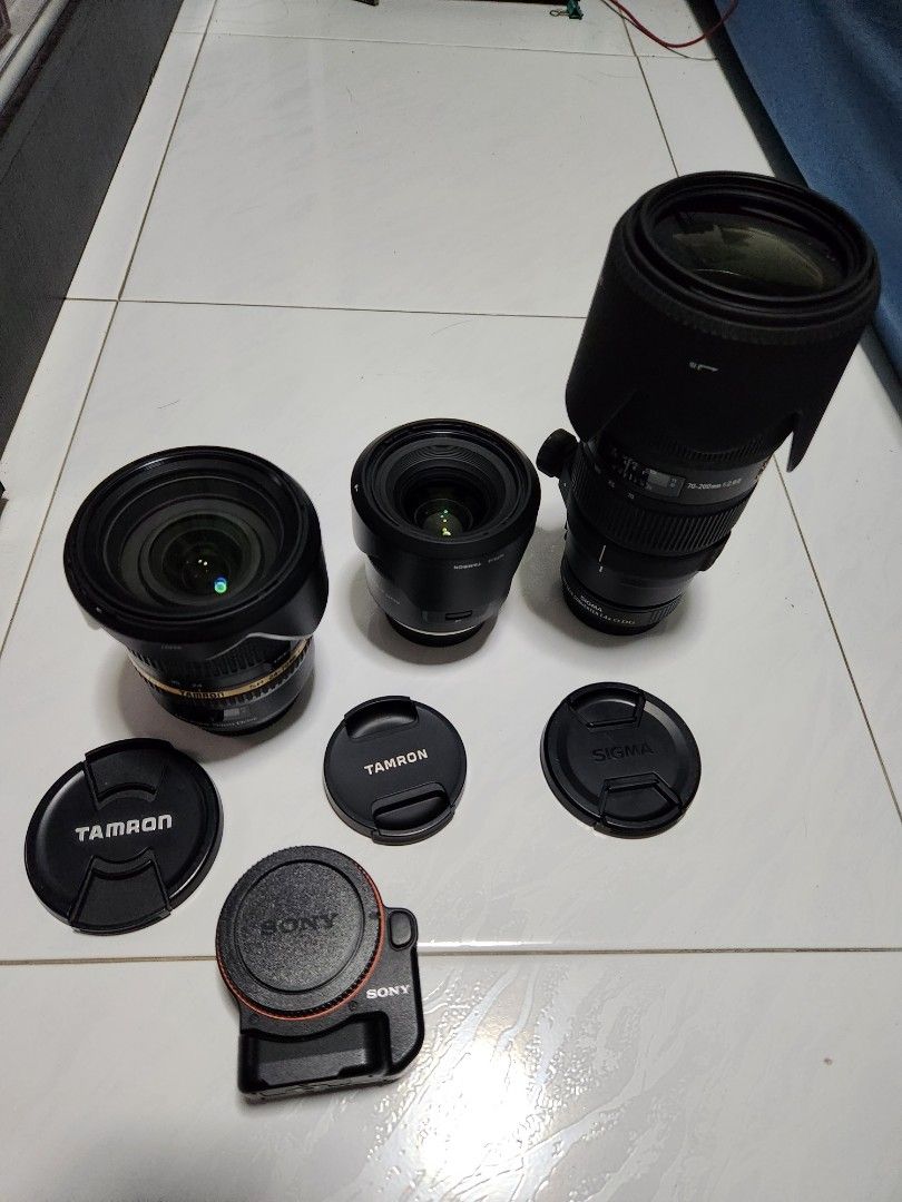 Sony A Mount Lenses with LA-EA4 Adapter Set, Photography, Lens & Kits ...