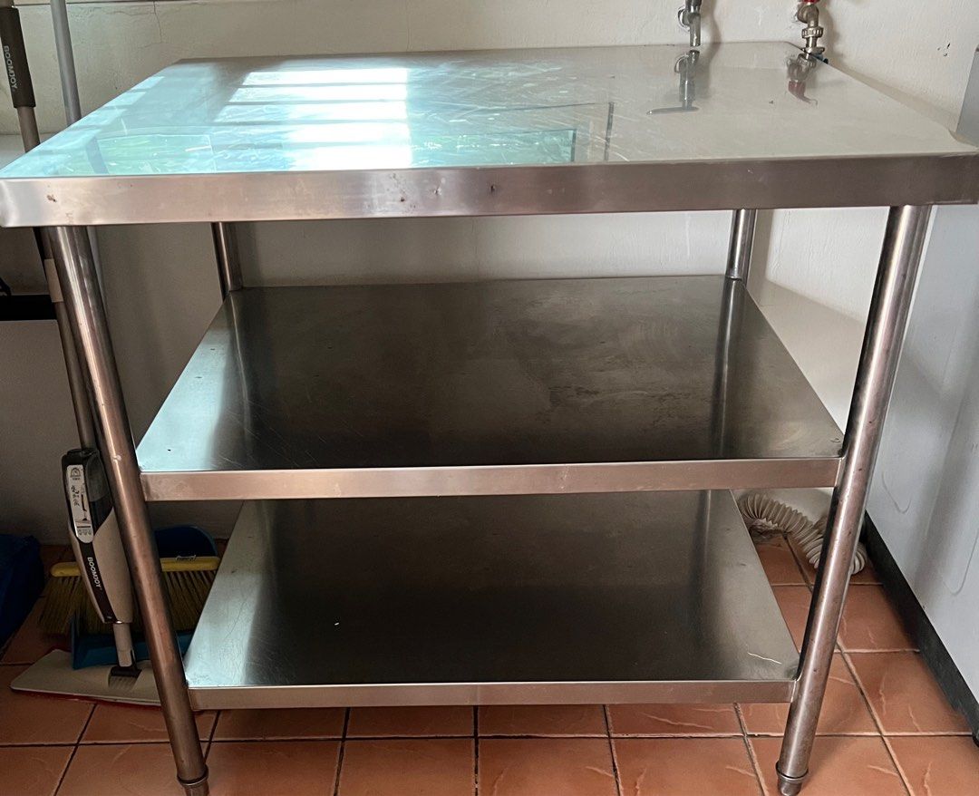 Stainless Steel Working Table, Furniture & Home Living, Kitchenware ...