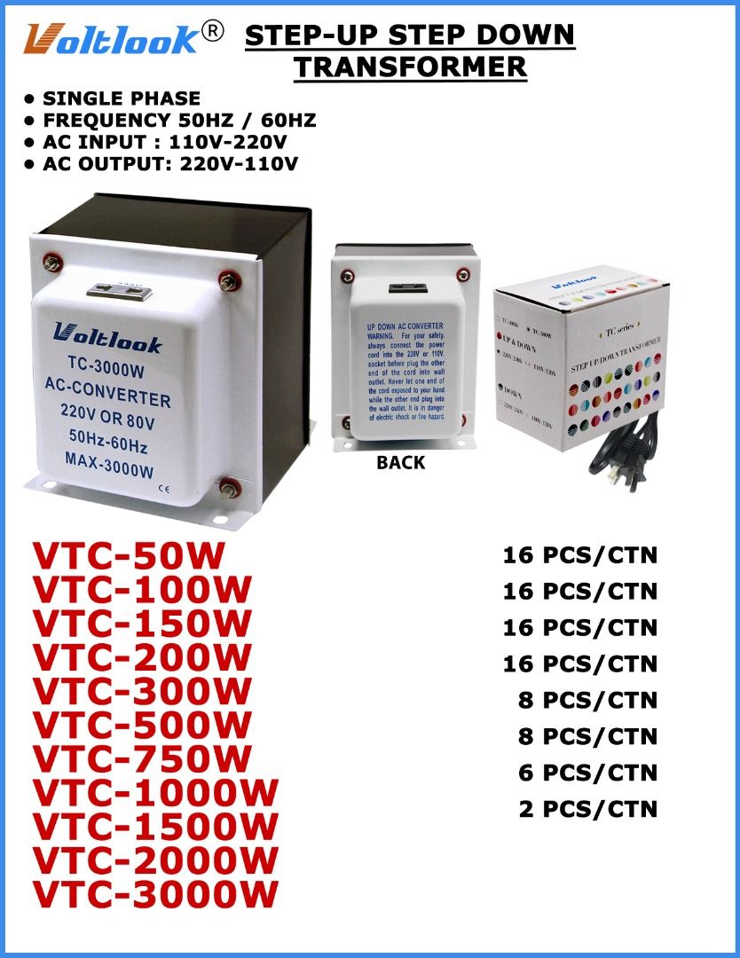 STEP UP STEP DOWN TRANSFORMER on Carousell