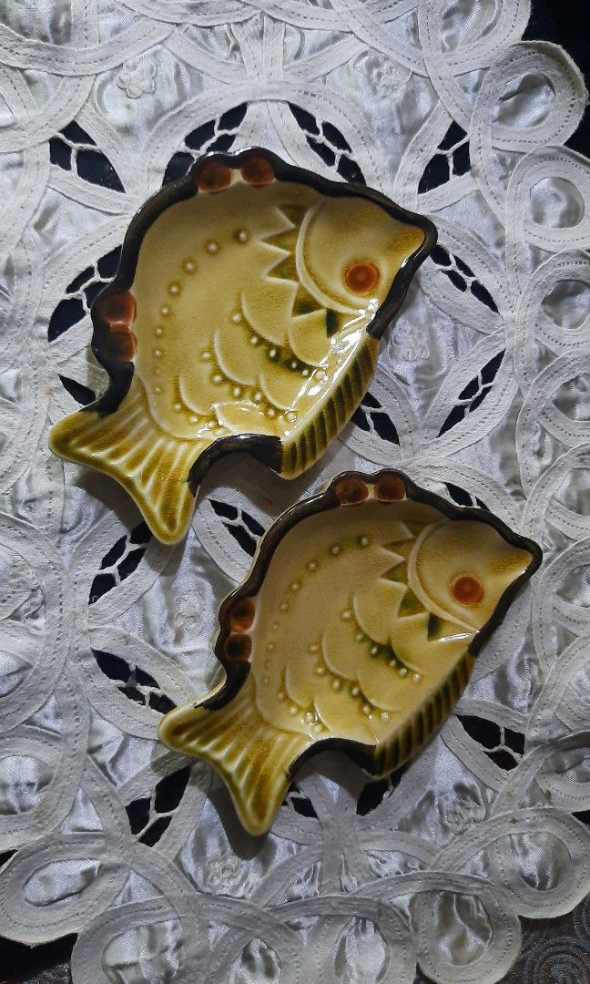 Stoneware fish shape saucer 6", Furniture & Home Living, Kitchenware ...