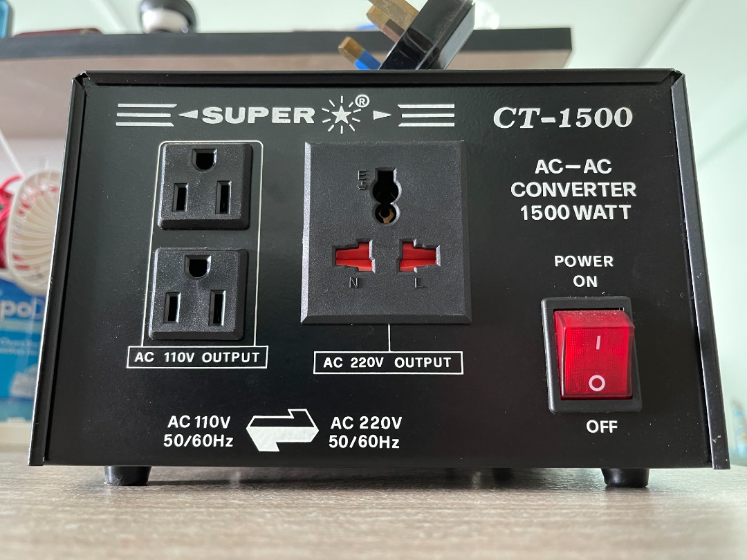 SUPER CT-1500 Watt Step Up-Step Down Converter/Transformer, TV & Home ...