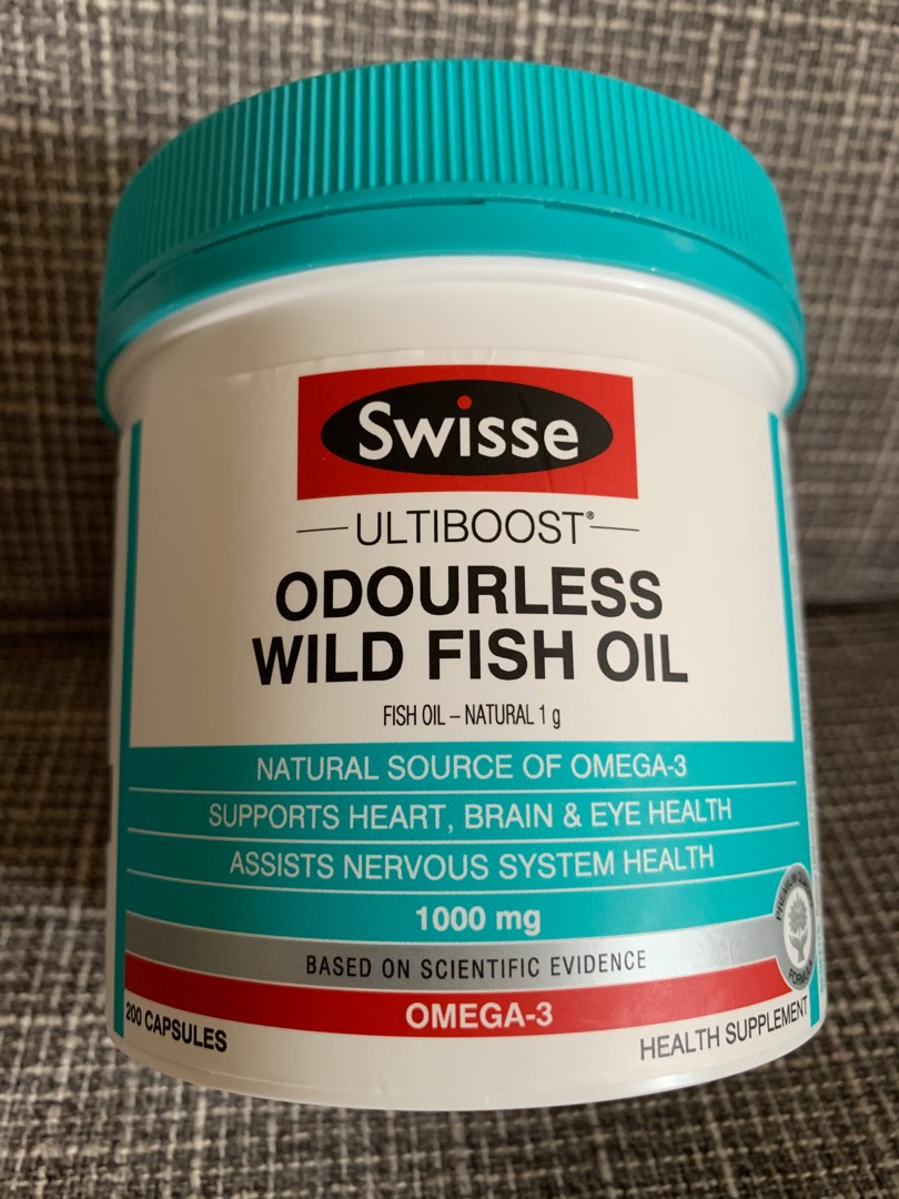 Swisse Ultiboost Odourless Fish Oil, Health & Nutrition, Health ...