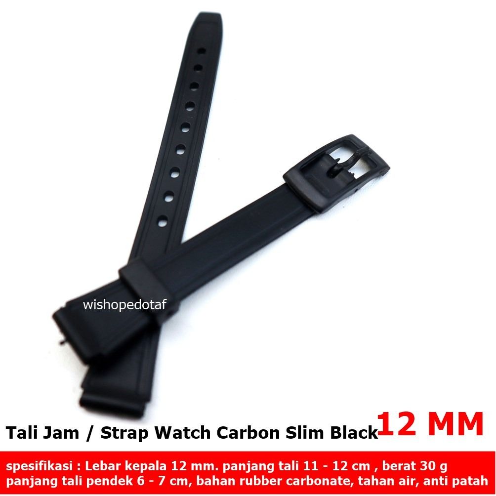 Tali Jam Tangan Strap Karet Carbonate Black Mate, Fesyen Pria ...