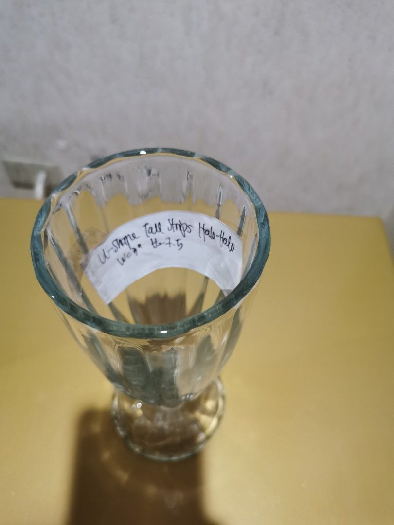 Tall Striped Halo Halo Glass, Furniture & Home Living, Kitchenware ...