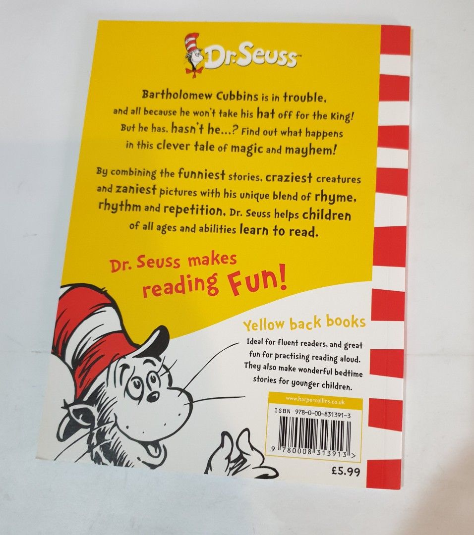The 500 Hats of Bartholomew Cubbins by Dr. Seuss, Hobbies & Toys, Books ...