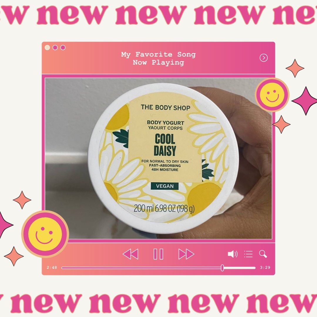 The Body Shop Cool Daisy Body Yogurt 200ml, Beauty & Personal Care ...