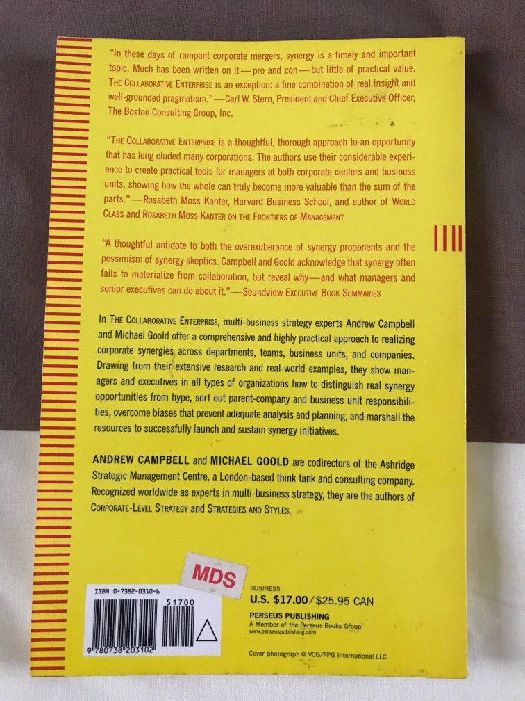 The Collaborative Enterprise : Why Links Between Business Units Often ...