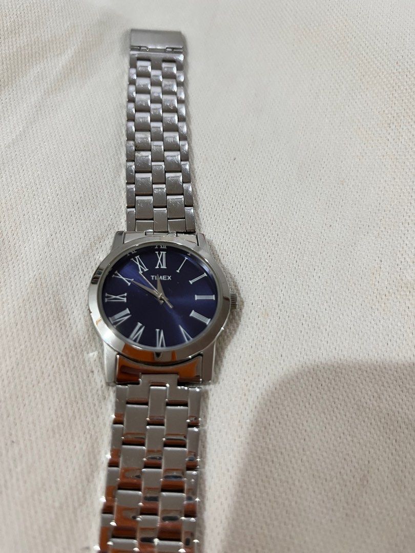 Timex blue face watch, Women's Fashion, Watches & Accessories, Watches ...