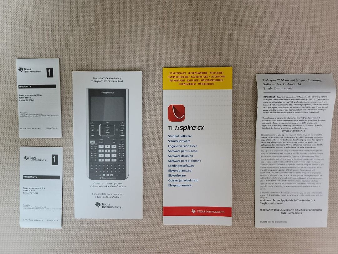 TI-Nspire CX Handheld Calculator (with all instruction manuals and ...