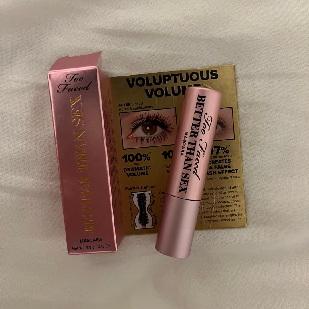 Too Faced Better Than Sex Mini Mascara Beauty And Personal Care Face Makeup On Carousell