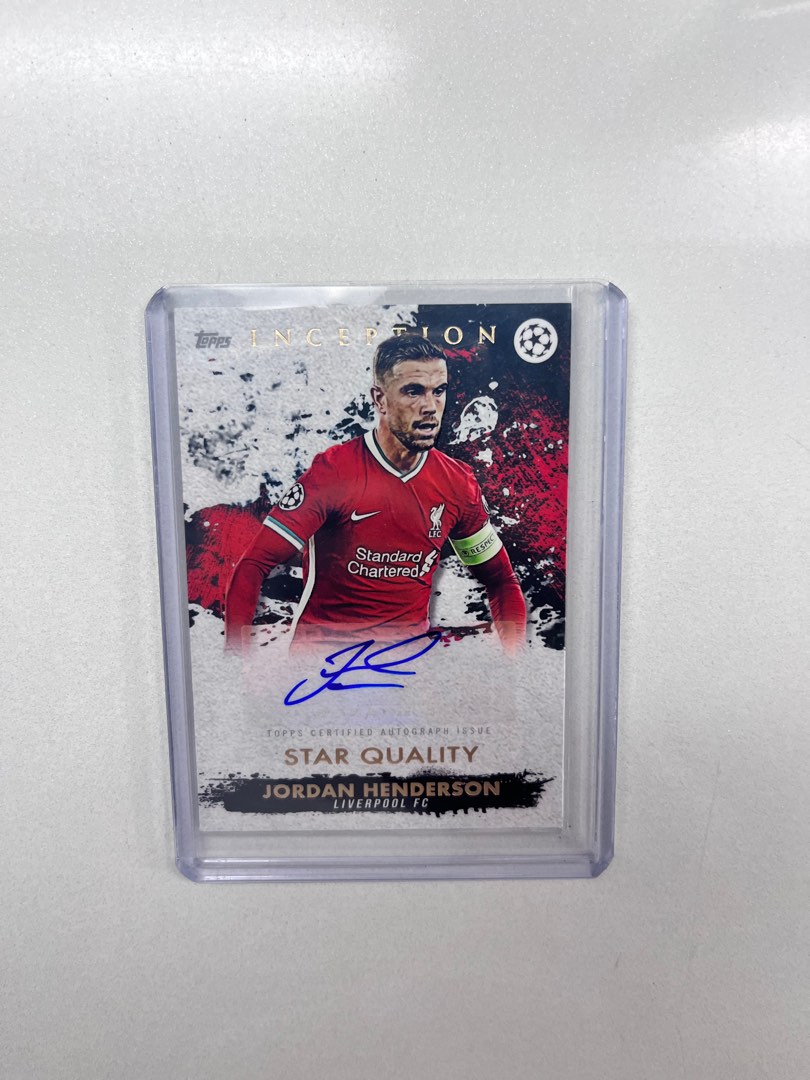 Topps UEFA INCEPTION Jordan Henderson Autograph Liverpool, Hobbies ...