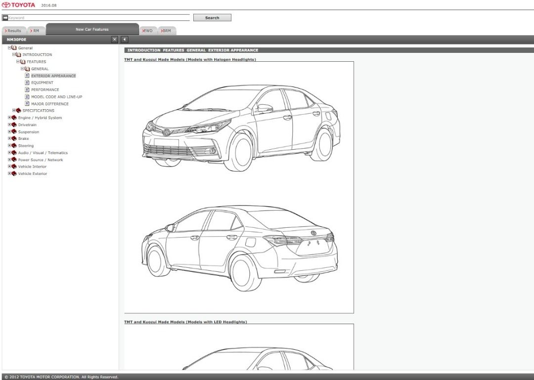 Toyota Corolla Altis ZRE171 2013 - 2018 Factory Workshop Repair Service Manual ( Windows ...