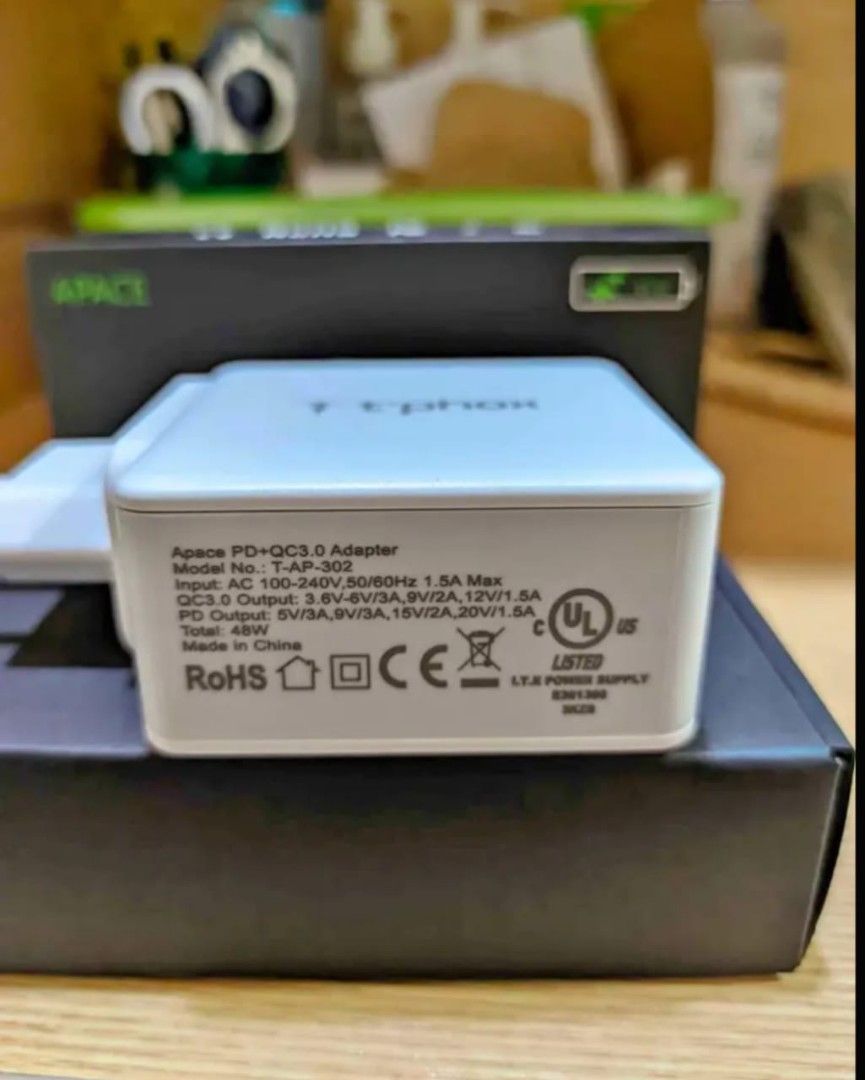 "T-PHOX Fast Charge Adapter Power PD Quick Charge 3.0 + USB Type C", Telepon Seluler & Tablet ...