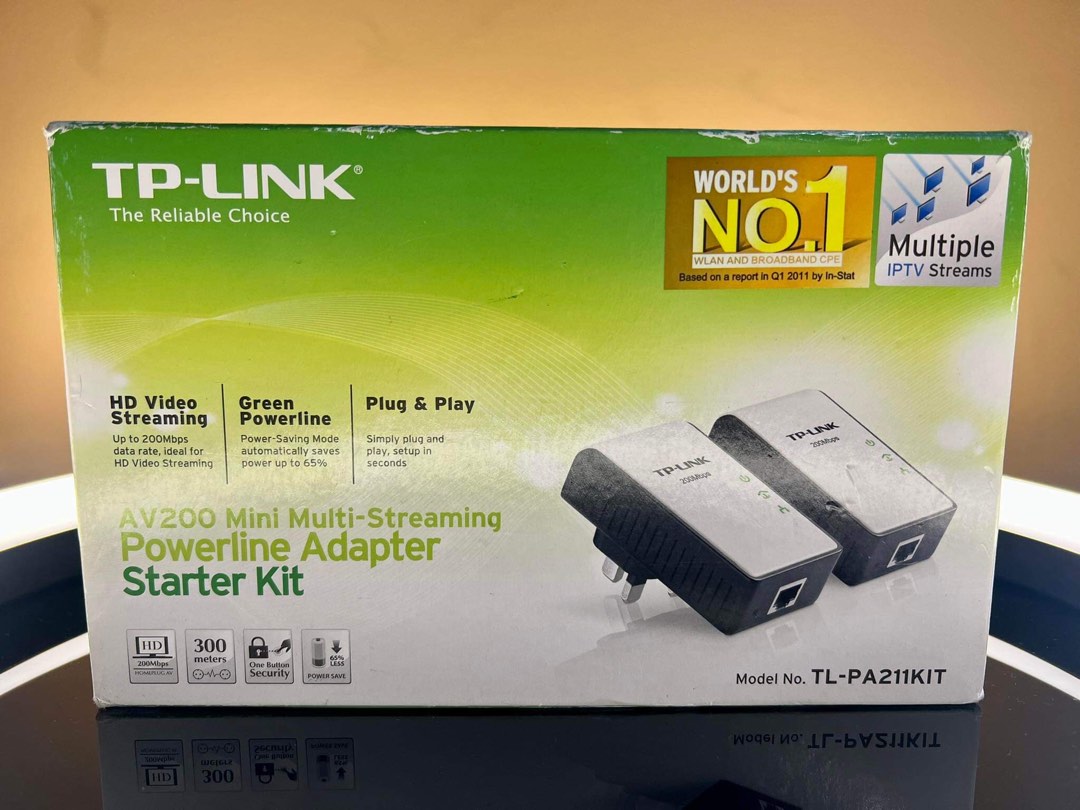 TP-LINK WIFI EXTENDER AV200 NANO POWERLINE ADAPTER STARTER KIT, UP TO ...